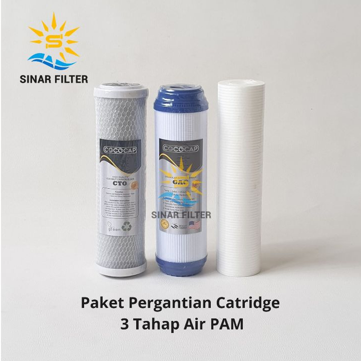 Jual Paket Catridge Filter Air Ledeng - Sediment, GAC, CTO | Shopee ...