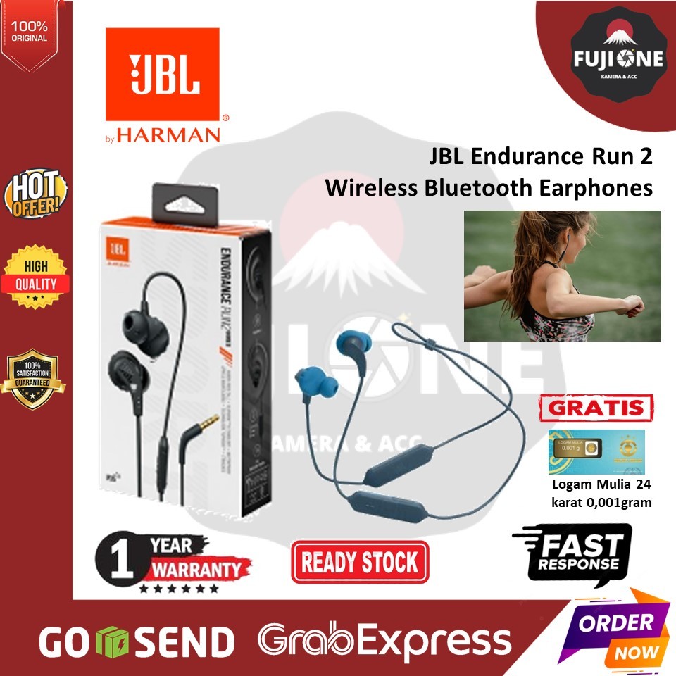 Jual JBL Endurance Run 2 Wireless Bluetooth Earphones Run2 Run 2 BT ...