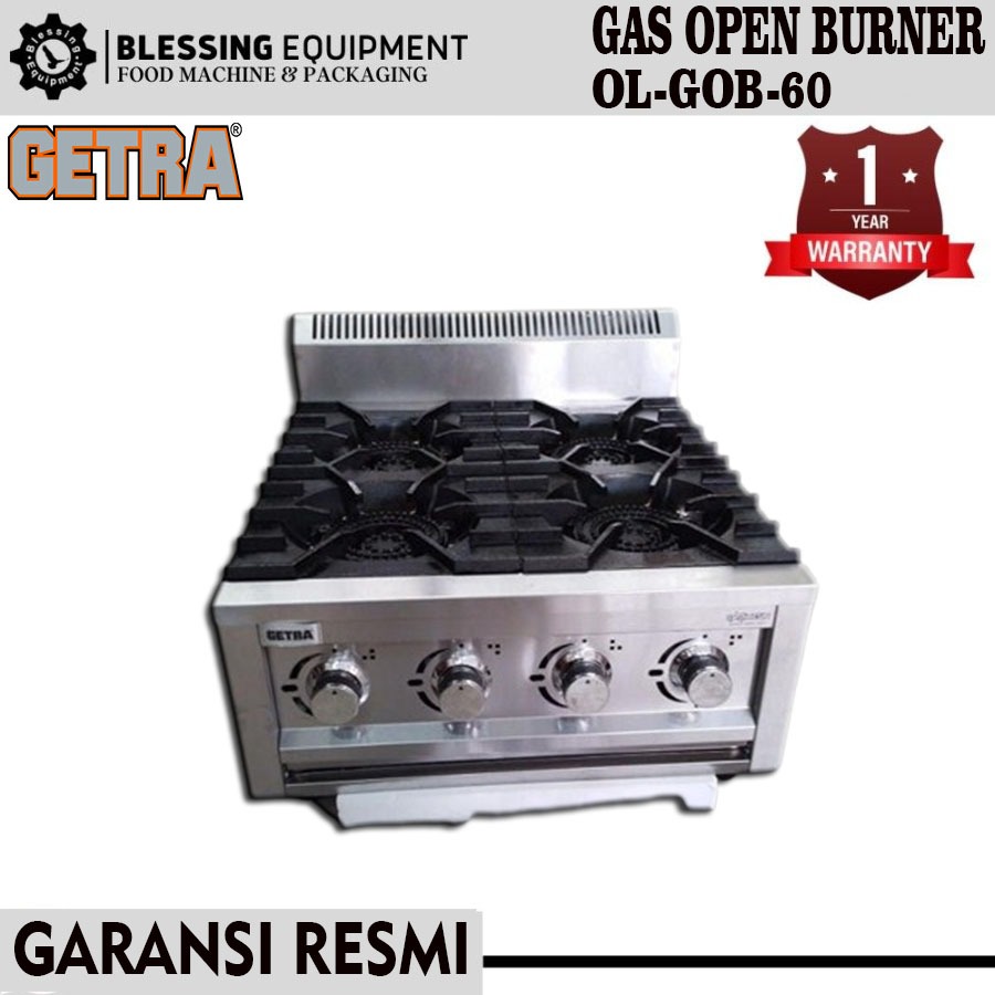 Jual Gas Open Burner GETRA OL-GOB-60 / Gas open Burner 4 Tungku OL GOB ...