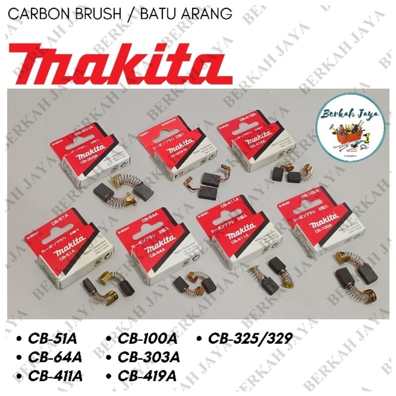 Jual CARBON BRUSH MAKITA CB 51A / 64A / 100A / 325/329 / 303A / 411A / 419A | CB Batu Arang ...