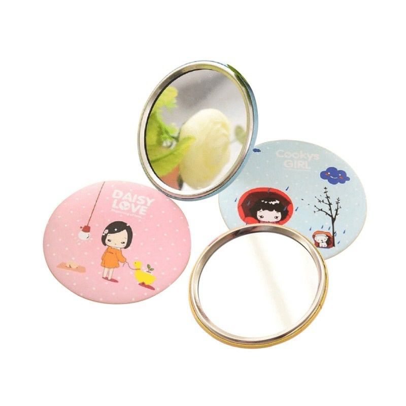 Jual Kaca Bulat Mini Cermin Kecil Portable Traveling Rias Makeup Tas ...