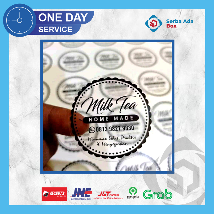 Jual STICKER LABEL | TRANSPARAN *ANTI AIR* | LABEL STICKER BOTOL ...