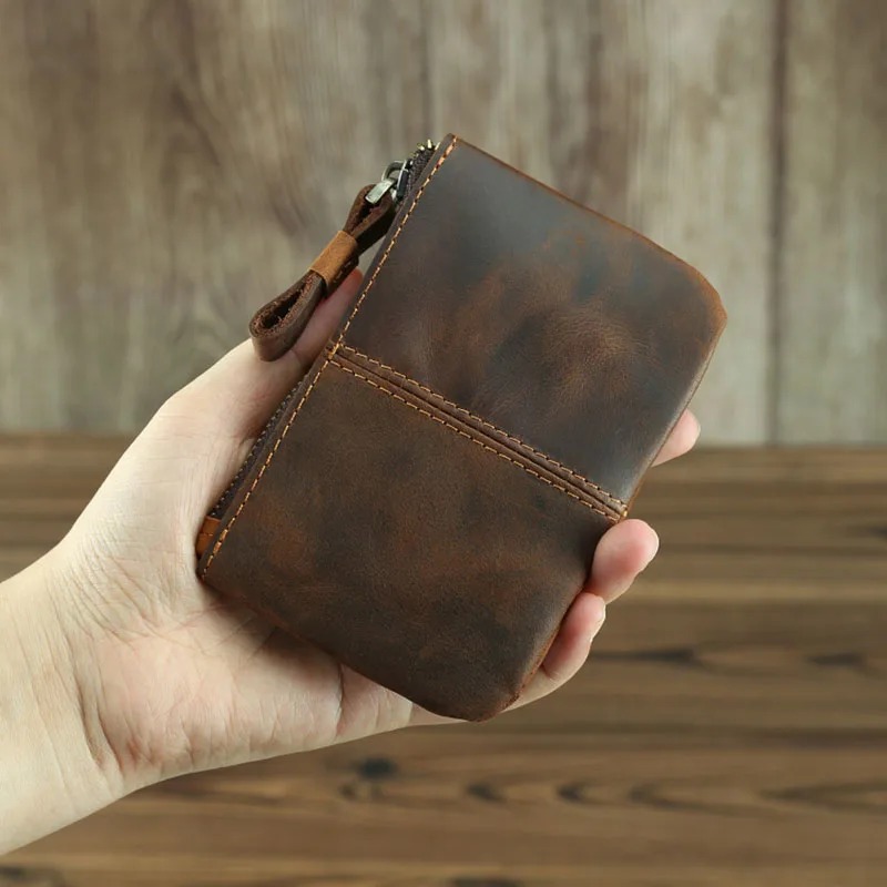 Jual Dompet Koin Pria Kulit sapi aslii Antik Tempat Kunci CRAZY HOURSE ...