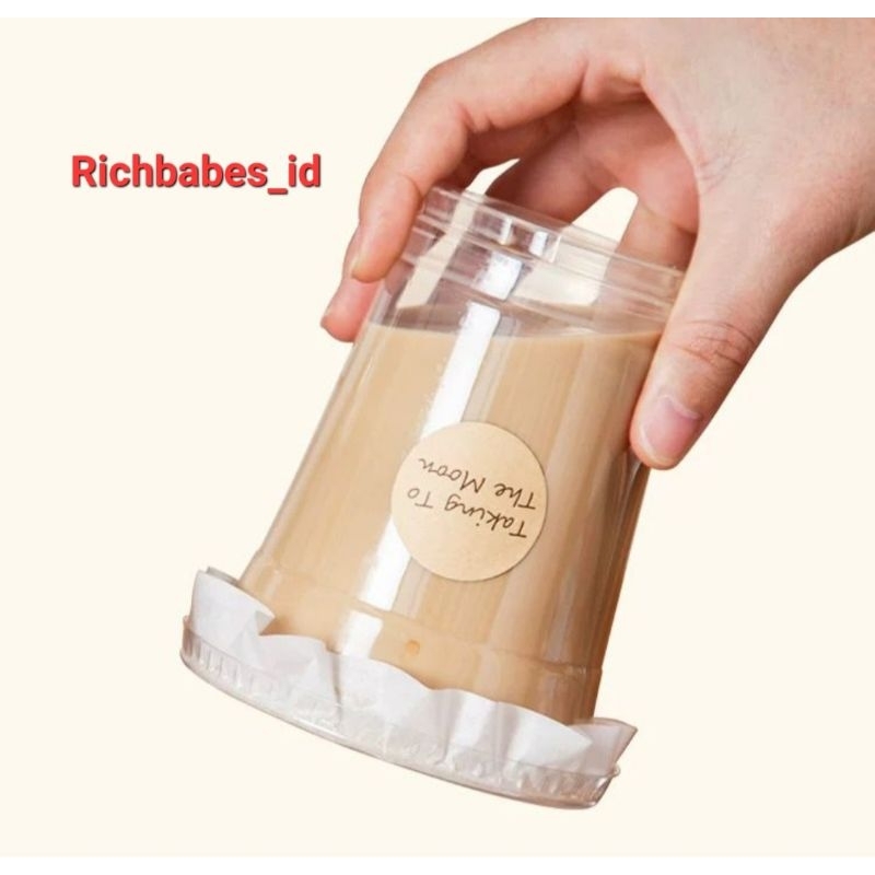 Jual [100 pcs] Plastik tutup gelas minuman take out anti tumpah ...