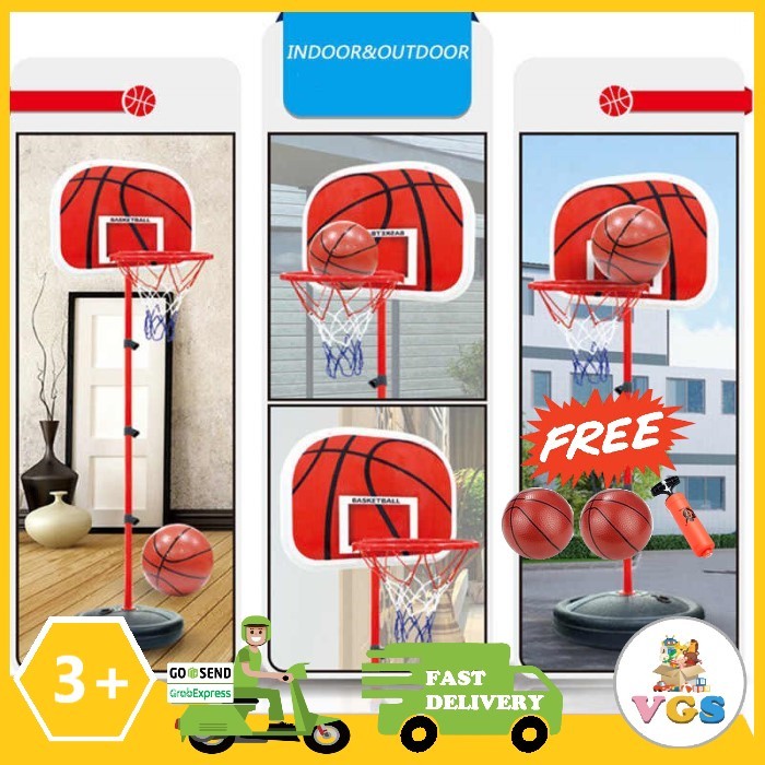 Jual [FREE POMPA & BOLA] Mainan Ring Basket Anak Adjustable 1,5 1,2 ...