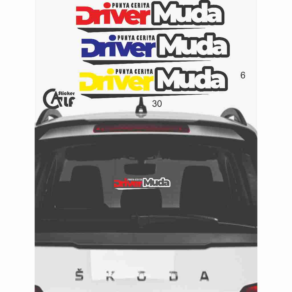 Jual stiker driver muda.stiker mobil | Shopee Indonesia