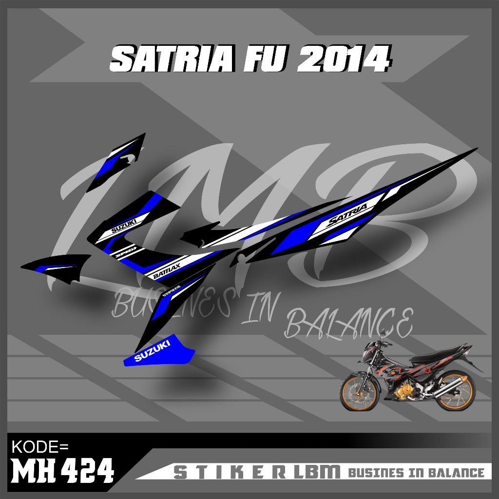 Jual striping satria new fu facelift stiker striping motor satria fu ...