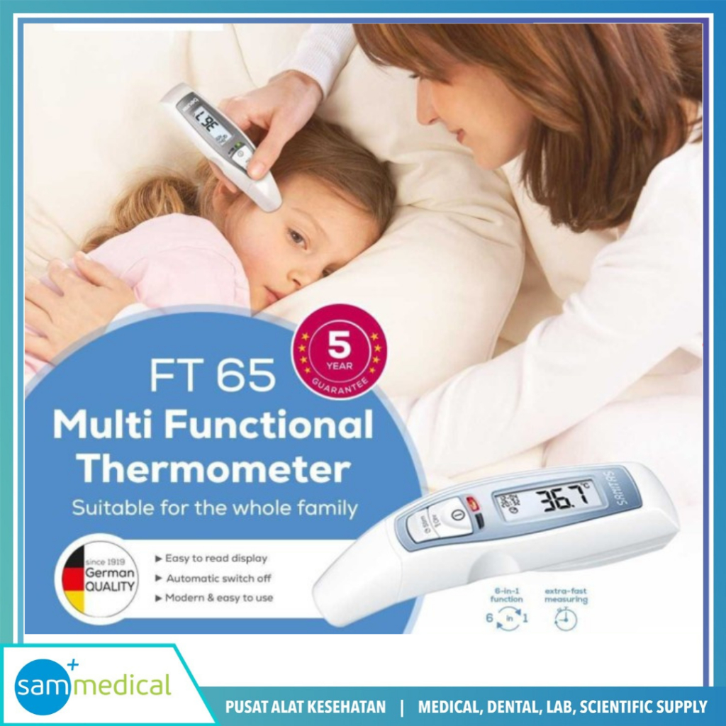 Jual Beurer Termometer Digital 6in1 Ear & Forehead + More FT 65 / Multifunction Thermometer ...