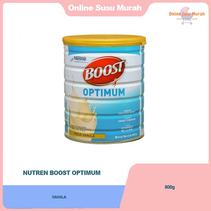 Jual NUTREN BOOST OPTIMUM 800GR SUSU DEWASA 800 GR | Shopee Indonesia