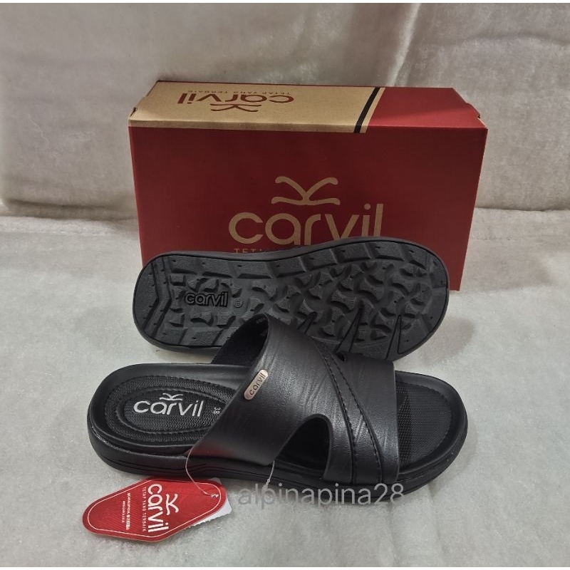 Jual sandal carvil cowok original ukuran 38-43 | Shopee Indonesia