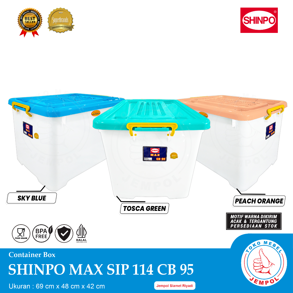 Jual Container Box SHINPO Max SIP 114 CB 95 / Kontainer Plastik Dengan ...