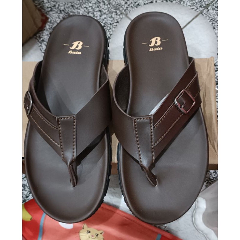 Jual BATA Sandal Dewasa Brown 8714209 ADA SOMPAL SEDIKIT | Shopee Indonesia