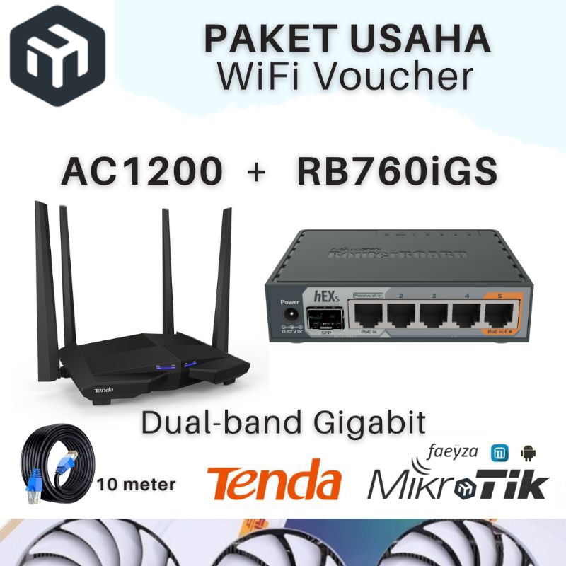 Jual Paket Usaha Wifi Hotspot Voucher RT RW NET Full Setting MikroTik ...