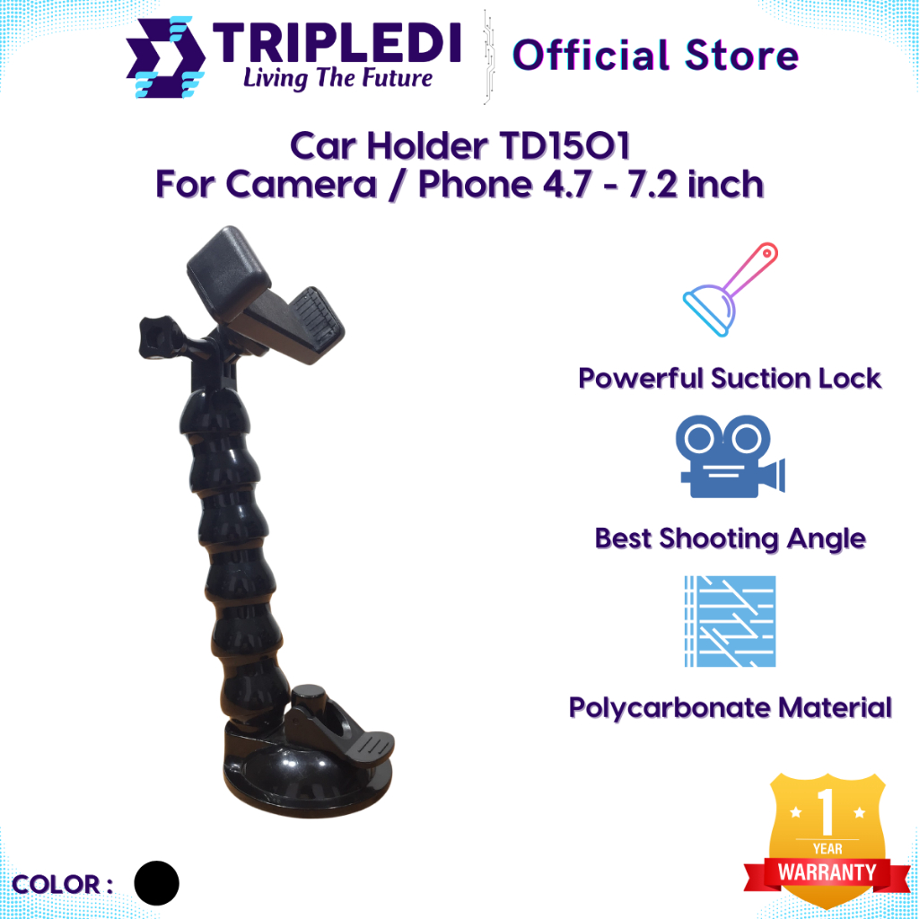 Jual TRIPLEDI Suction Cup Car Holder Action Camera TD1501 Dudukan HP Sunroof Jendela Kaca Mobil ...