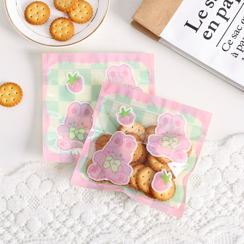 Jual Kakamoe - ZIPLOCK BAG COOKIES LUCU ZIPPER BAG MAKANAN IMUT 13X13 ...
