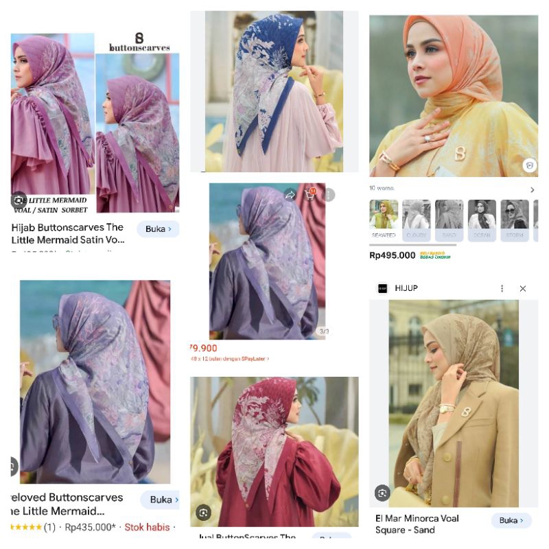 Jual buttonscarves silk square, ORI (as/is) | Shopee Indonesia