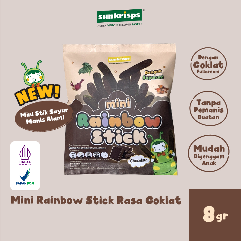 Jual New Mini Rainbow Stick Chocolate | Mini Stik Pelangi Rasa Coklat by Sunkrisps | Shopee ...