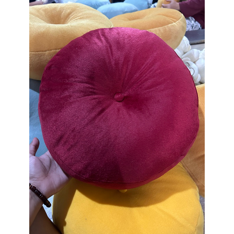 Jual BANTAL BULAT POMPOM 1 / Bantal Alas Duduk Lesehan 40 cm BAHAN ...