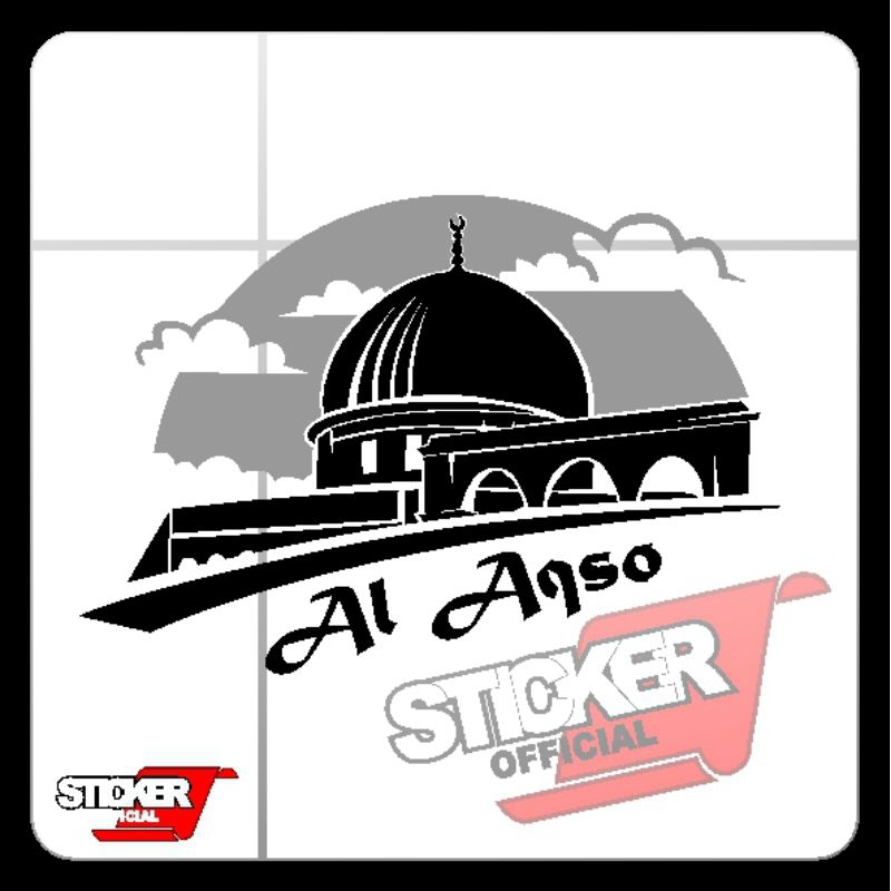 Jual cutting sticker masjid AL AQSO PALESTINE 2Warna | Shopee Indonesia