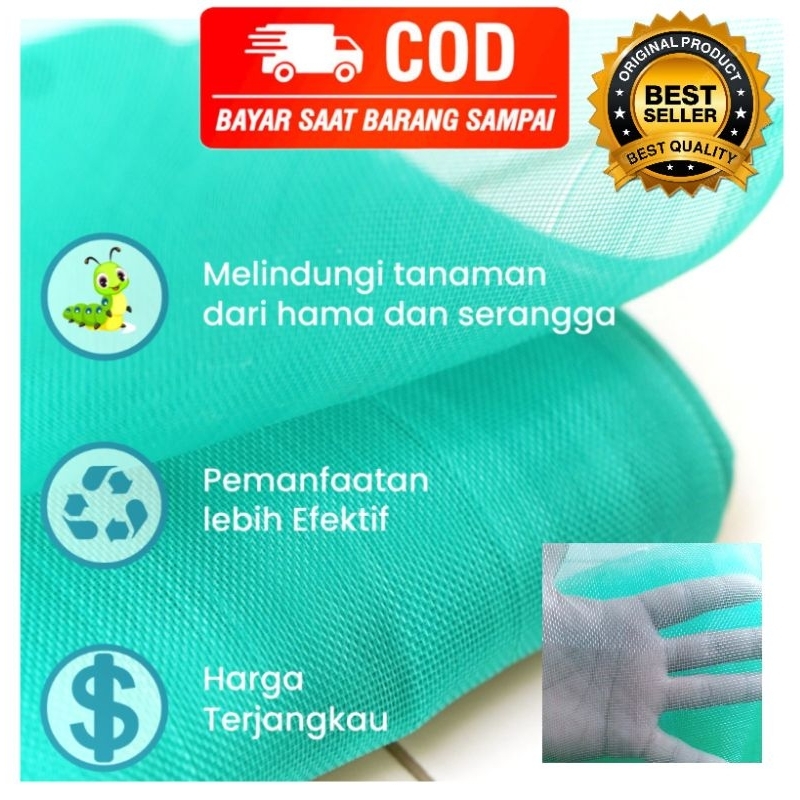 Jual jaring kasa hijau kelambu tanaman eceran custom harga permeter ...