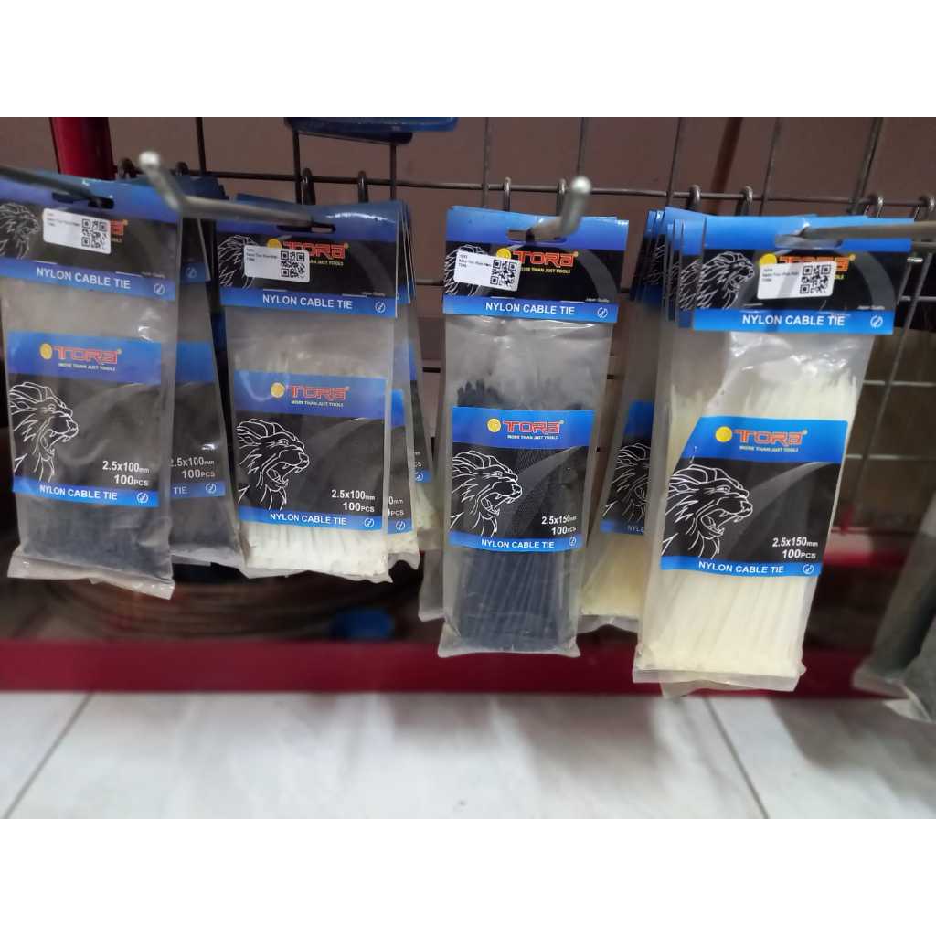 Jual Kabel Ties Nylon cable Tyraps Tali Ikat Warna Putih dan Hitam ...