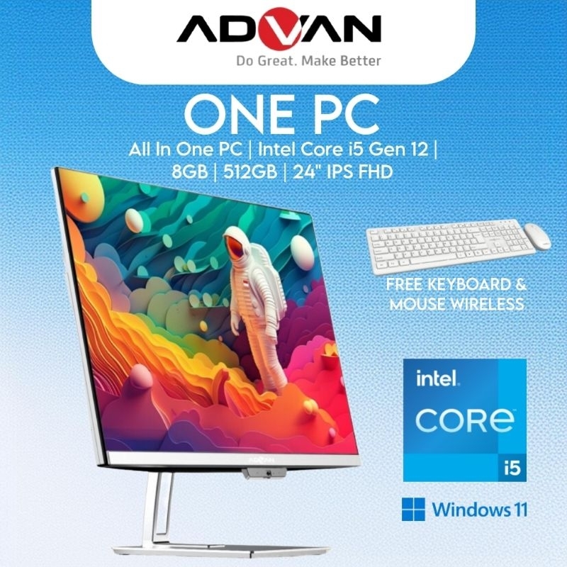 Jual All In One PC i5 Advan One PC Intel Core i5 Gen 12 8GB 512GB All In One Advan | Shopee ...