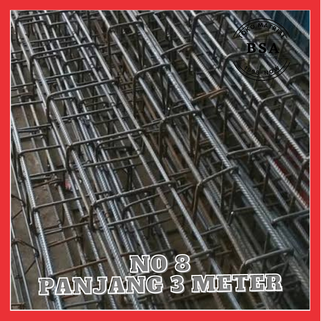 Jual BESI BEHEL JADI Sloof 8 mm panjang 3 meter | Shopee Indonesia