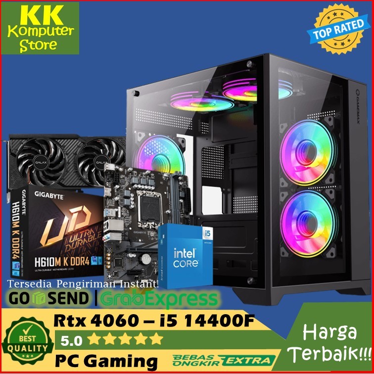 Jual Pc Rakitan Gaming Rtx 4060 8G - Intel Core i5 14400f Gen14 - Ram 32Gb | Shopee Indonesia