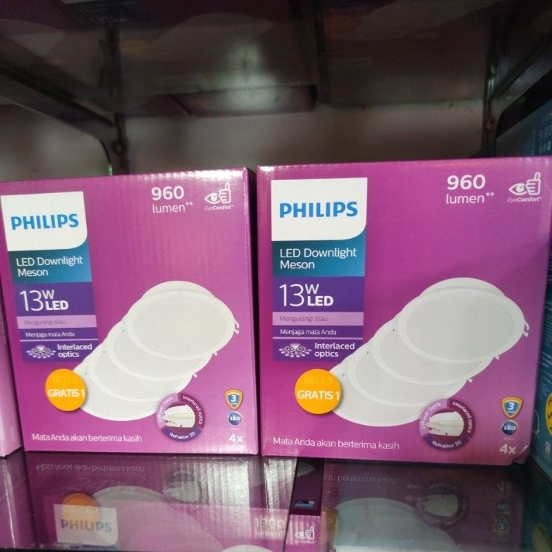Jual PHILIPS DOWNLIGHT LED MESON PAKET 13w 13 Watt 125 | Shopee Indonesia