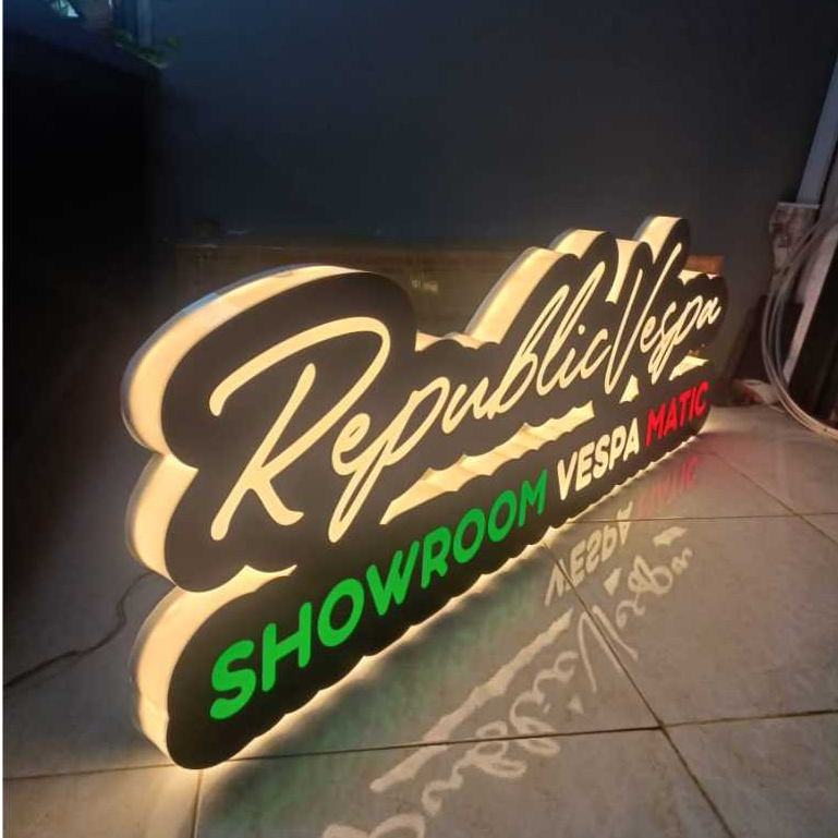 Jual Neon box custom bentuk ukuran 130x45 cm | Shopee Indonesia