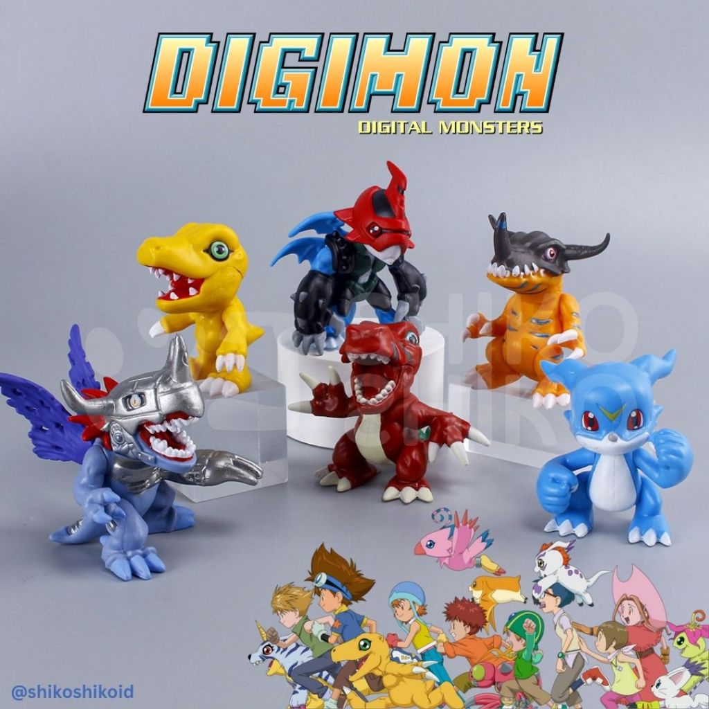 Jual FGCdig Figure Chibi Digimon Agumon Greymon Vmon Figur Tytannomon ...