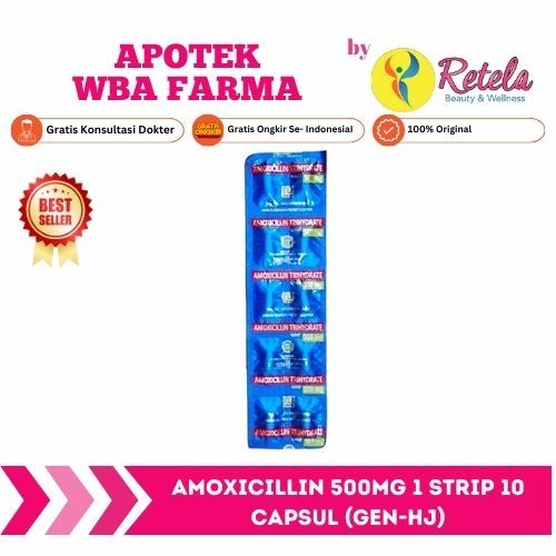 Jual AMOXICILLIN 500MG 1 STRIP 10 CAPSUL (Gen-HJ) | Shopee Indonesia
