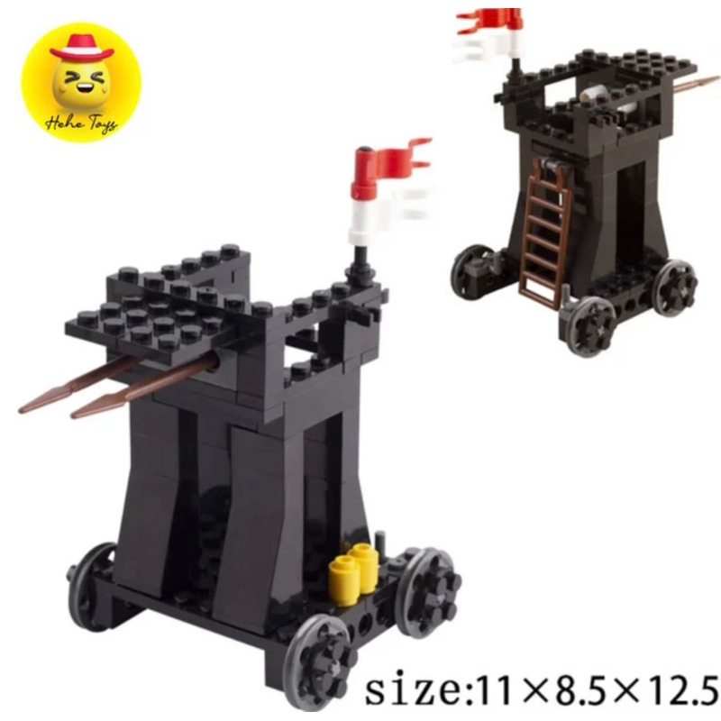 Jual Mainan balok battering tower,siege tower MOC medieval brick block ...
