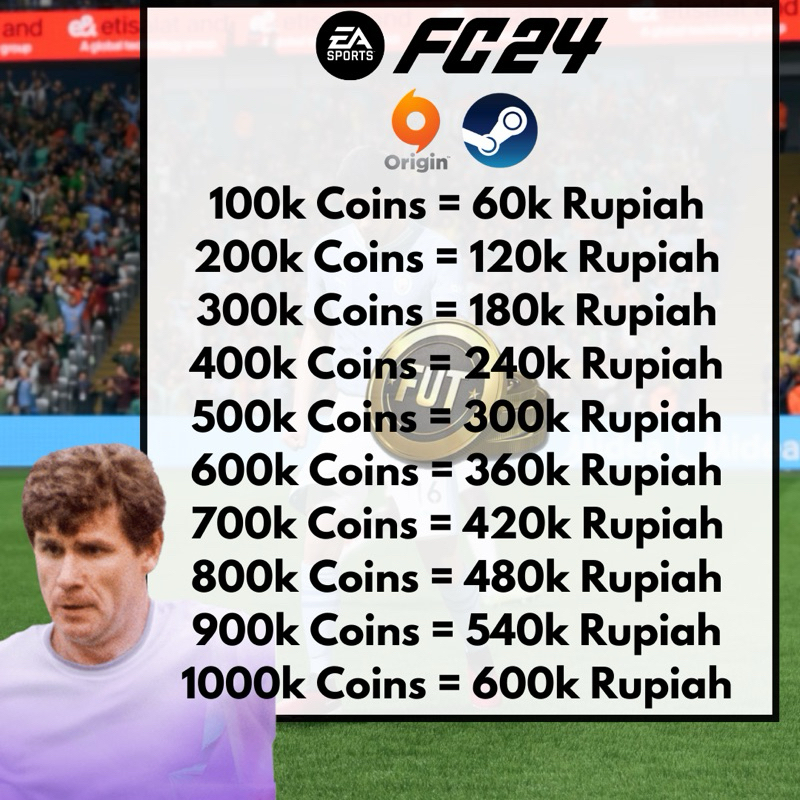 Jual EA FC 24 COINS / UT COINS / FIFA COINS PS4 , PS5, XBOX DAN PC ...