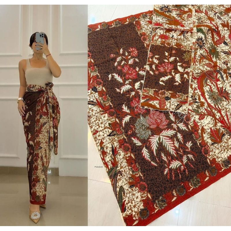 Jual Sutra Paris Set Selendang Motif ATBM || kamen lembaran bali ...