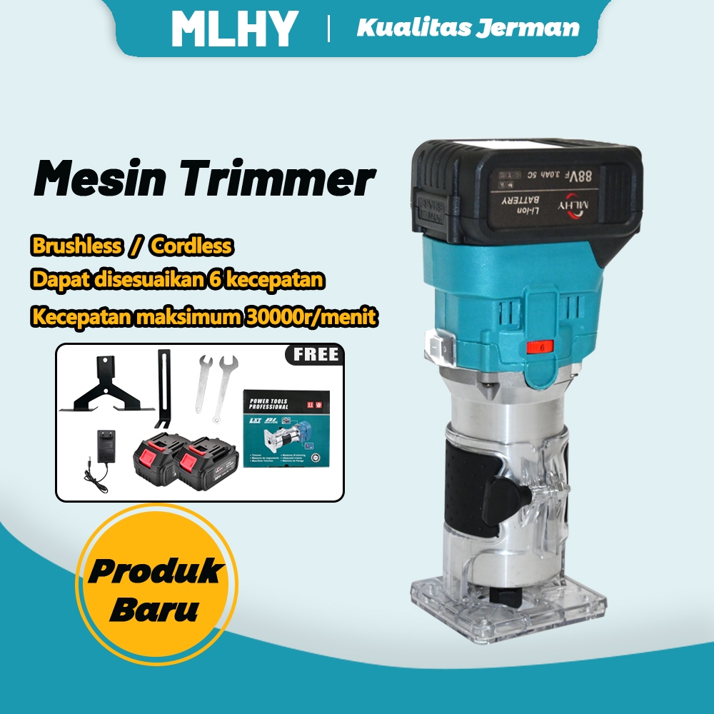 Jual MLHY Mesin Trimmer Brushless Power Routers Cordless Multifungsi ...