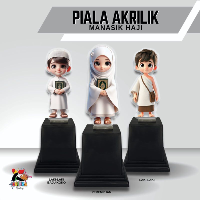 Jual Piala Akrilik Manasik Haji Anak Sekolah PAUD TK SD Plakat Tropi ...