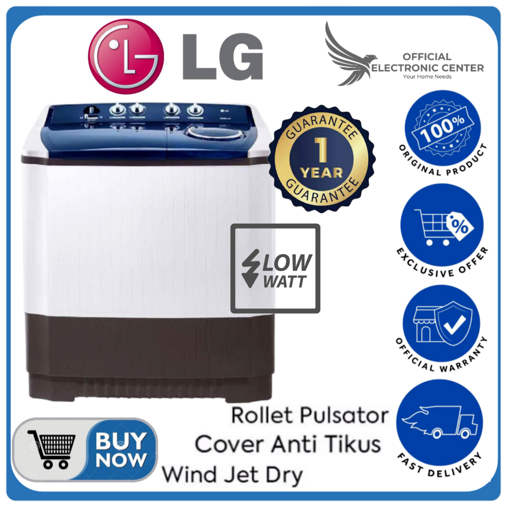 Jual LG MESIN CUCI P1600RT P 1600 RT 2 TABUNG 16KG SUPER ROLLER JET ...