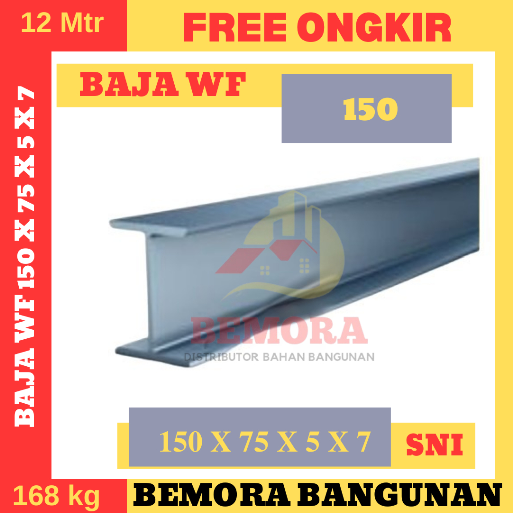 Jual Baja wf 150 x 12 M / wide flange beams LS SNI (HargaGrosir ...