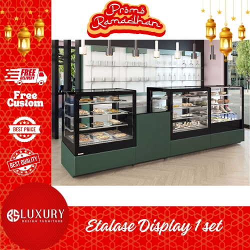 Jual Showcase Counter Etalase Kaca Display Makanan Etalase Toko Roti ...