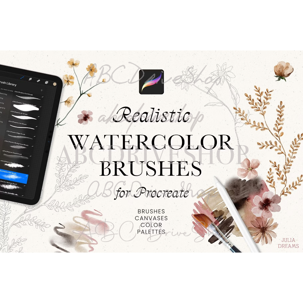 Jual Procreate Brush - Real Watercolor Procreate Brushes | Shopee Indonesia