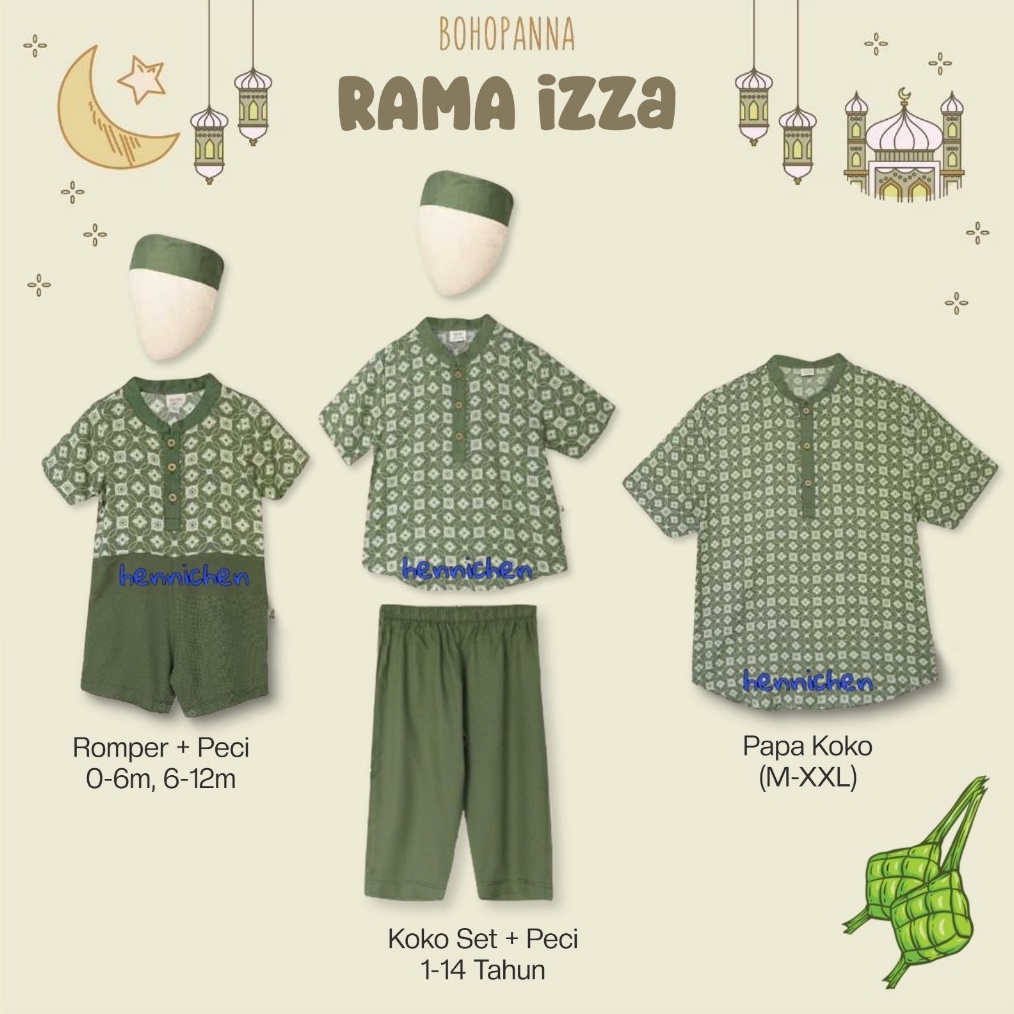 Jual 1212 BIG SALE FASION BAJU LEBARAN Bohopanna Couple Rama Papa dan ...