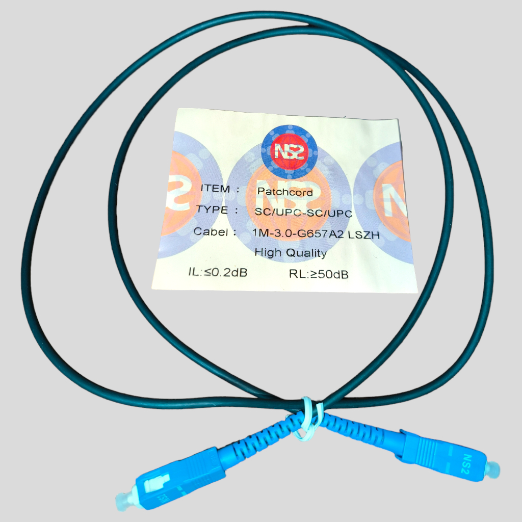 Jual fiber patch cord 1 meter 3mm NS2 high quality / patchcord 1 meter ...