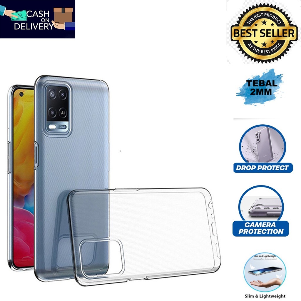 Jual Case OPPO A54 4G Casing Clear HD KETEBALAN 2MM BENING TRANSPARAN ...