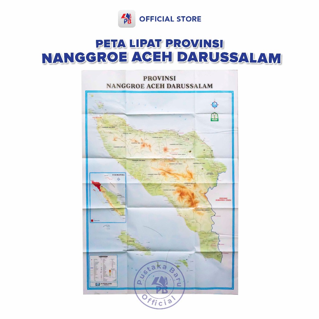 Jual Peta Provinsi Nangroe Aceh Darusalam / Peta Lipat Lembaran ...