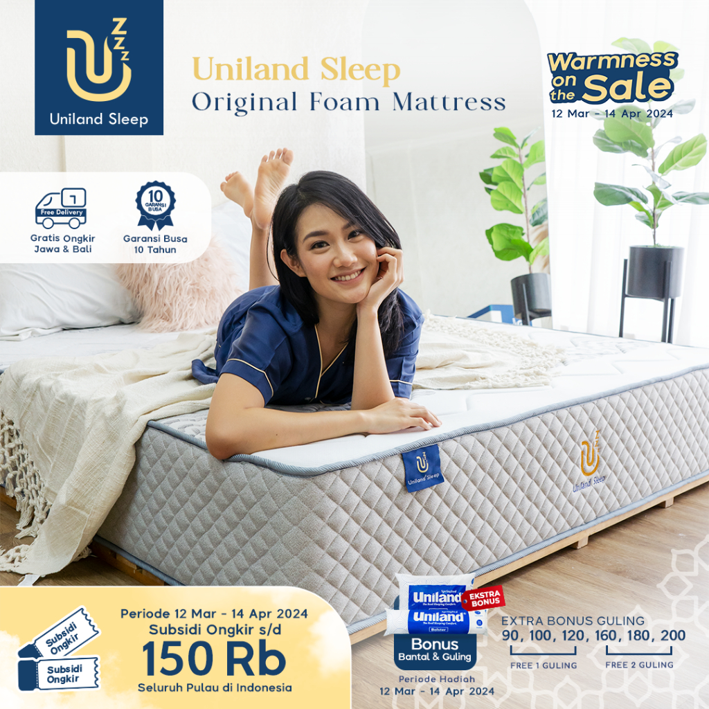 Jual Uniland Sleep 120x200 / Super Single Size / Ukuran No 3 / Kasur ...