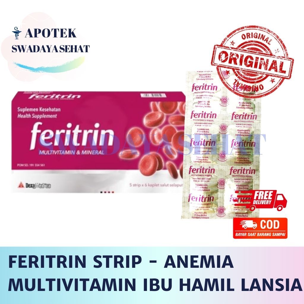 Jual FERITRIN Strip - Suplemen Ibu Hamil Menyusui Kurang Darah Anemia ...