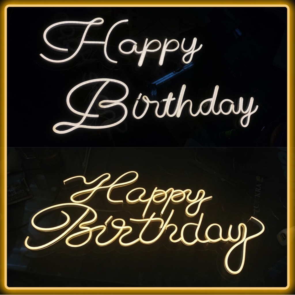 Jual Neon Flex | Neon Sign | Happy Birthday | Shopee Indonesia