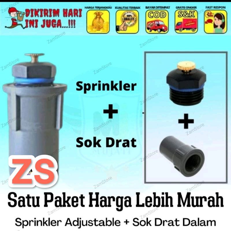 Jual Sprinkler Sprayer Adjustable Nozzle 1/2 Inchi Kran Air Tanaman ...