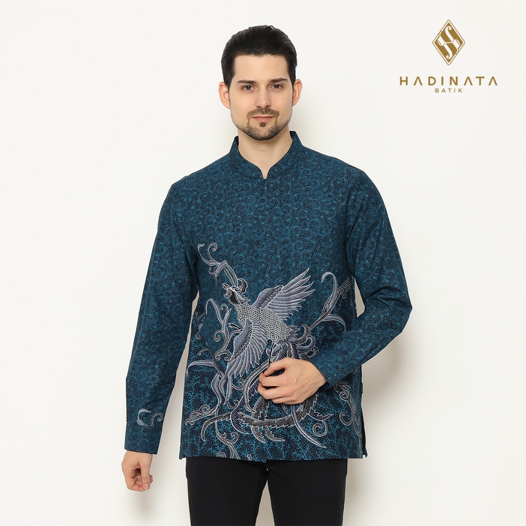 Jual Hadinata Batik Kemeja Koko Panjang Furing Chairil | Shopee Indonesia